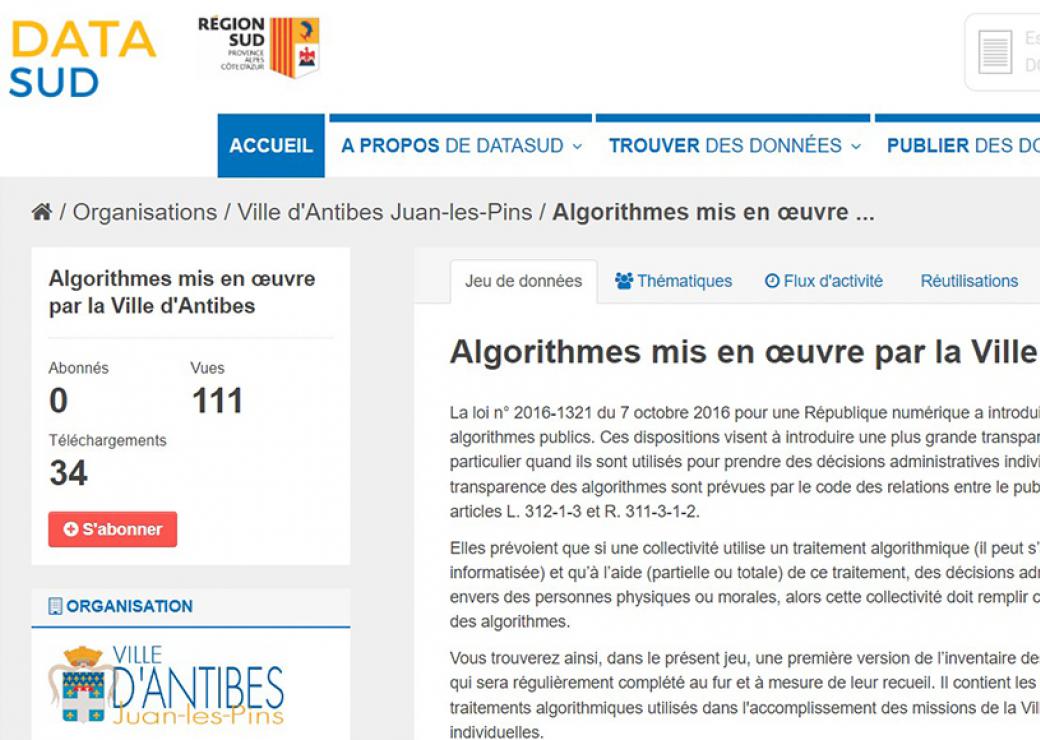 Antibes Juan les Pins garantit la transparence de ses algorithmes (06)